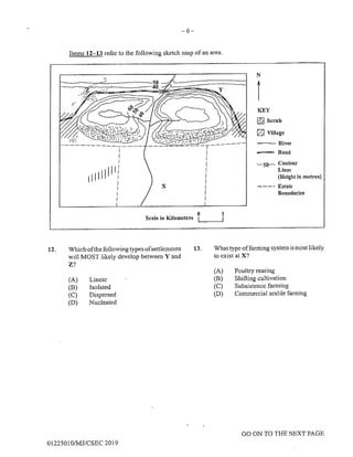 CSEC GEOGRAPHY PAPER 1- 2019 | PDF