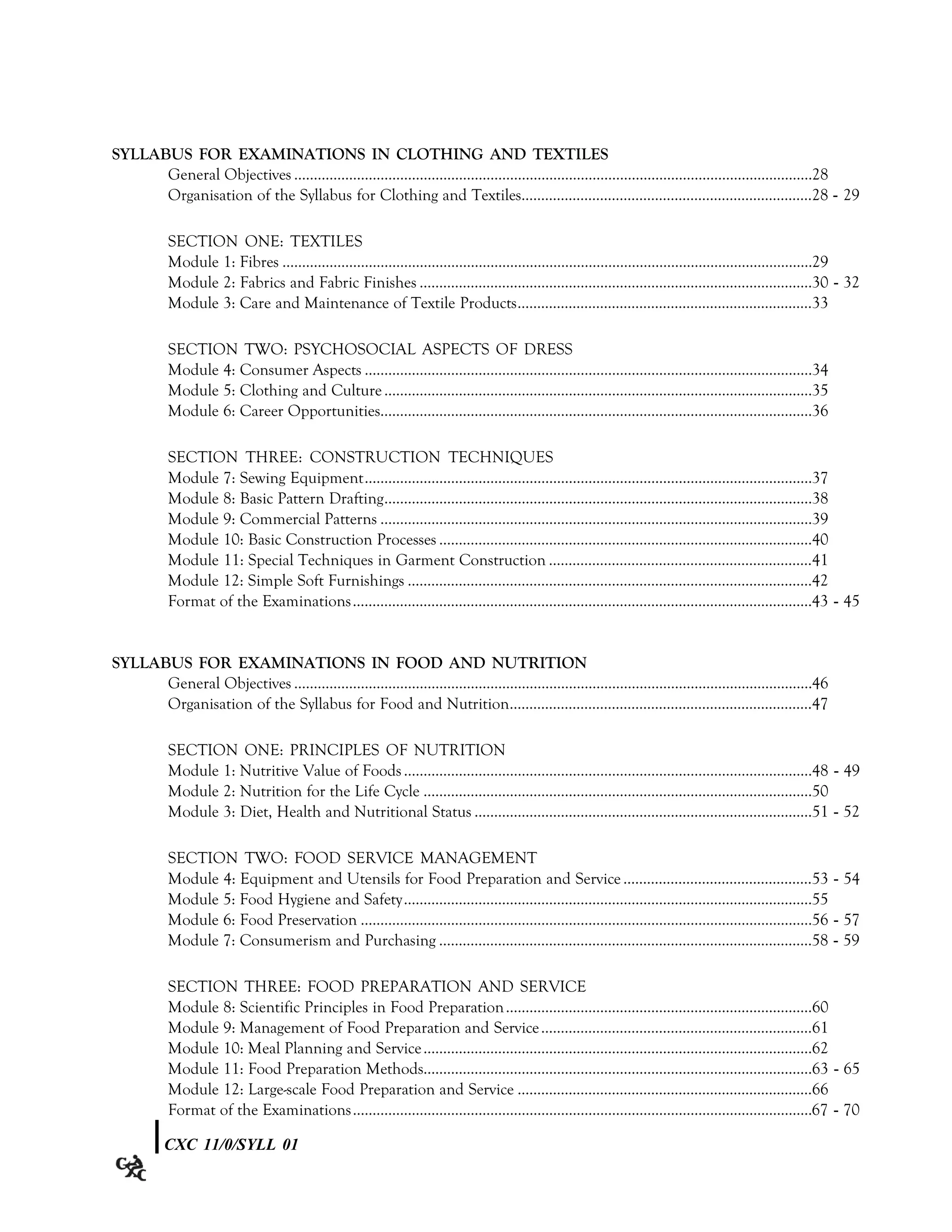 Csec home ec syllabus | PDF