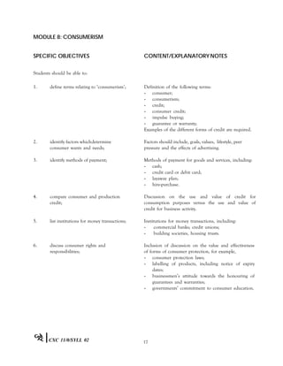 Csec home ec syllabus | PDF