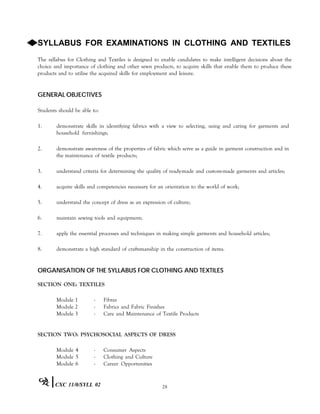Csec home ec syllabus | PDF