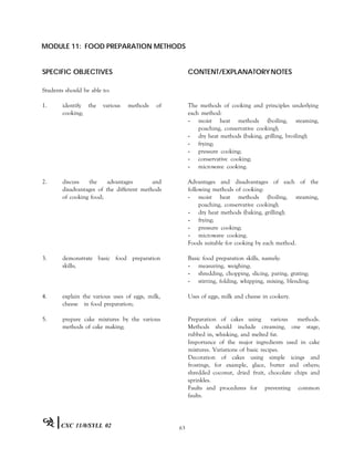 Csec home ec syllabus | PDF