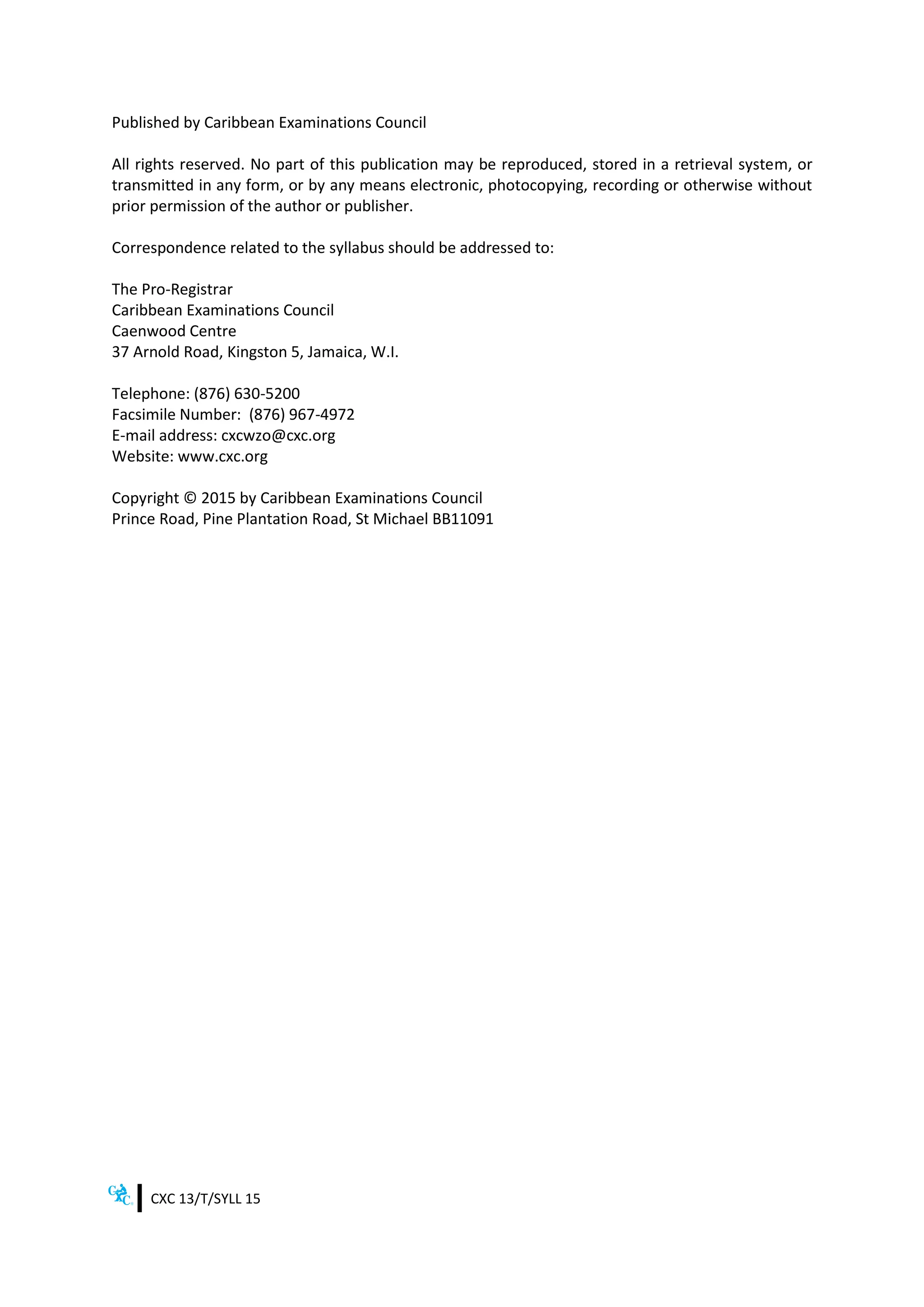 CSEC Industrial Technology Syllabuses (1).pdf | Education industry | Industries