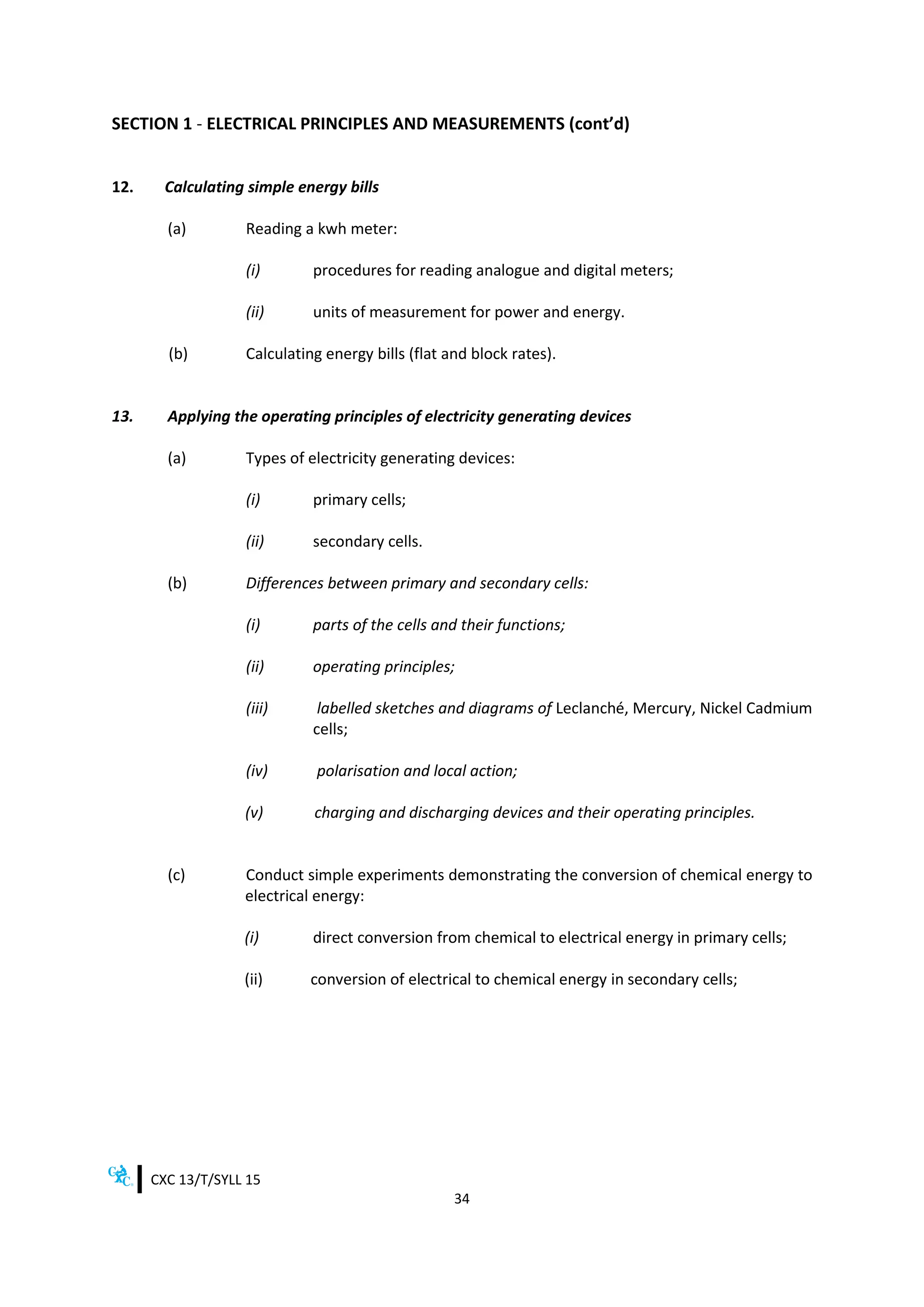 CSEC Industrial Technology Syllabuses (1).pdf | Education industry ...