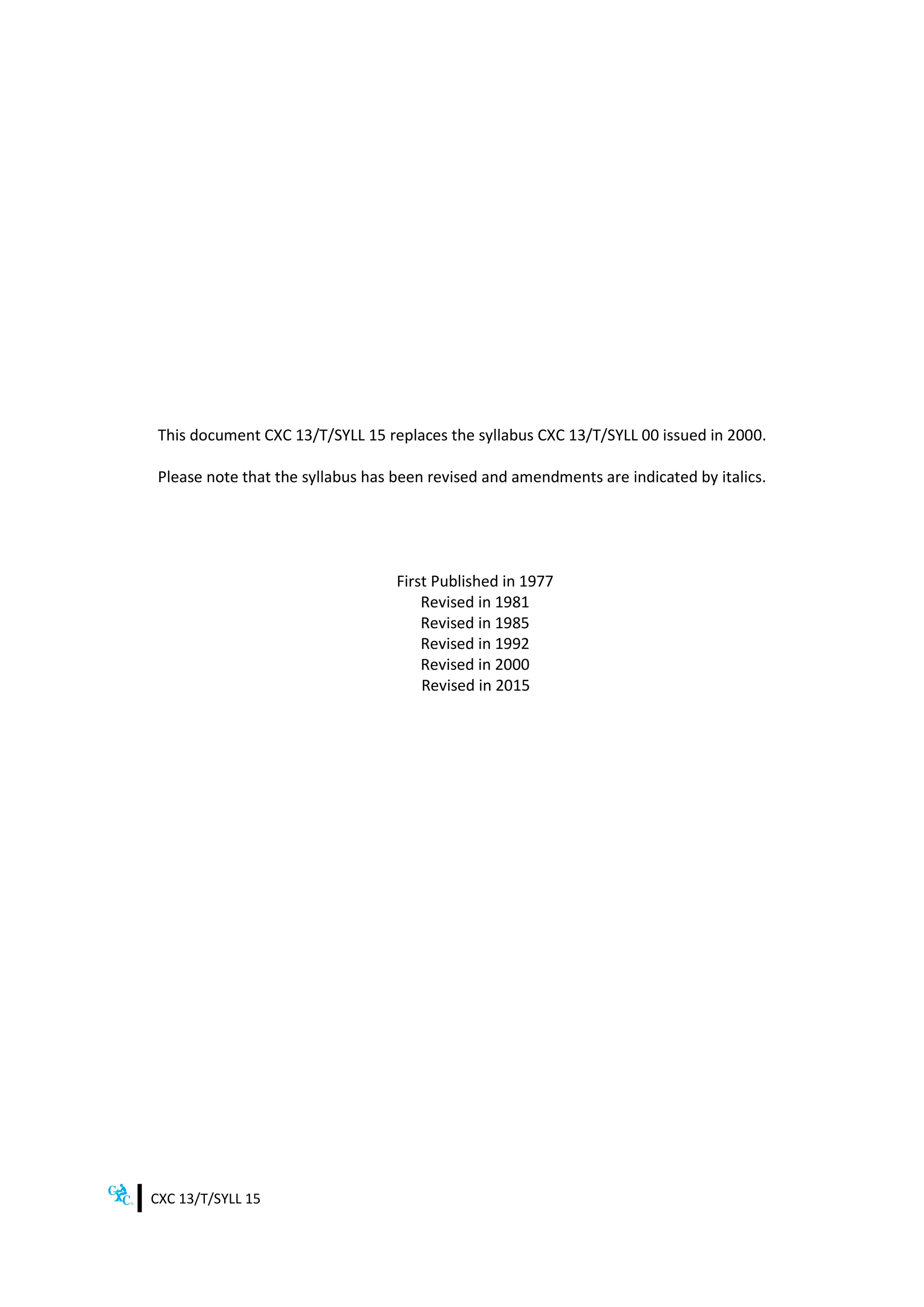 CSEC Industrial Technology Syllabuses (1).pdf | Education industry | Industries