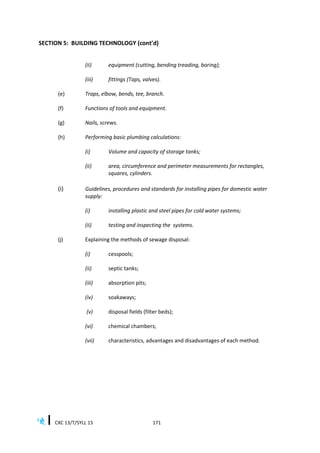 CSEC Industrial Technology Syllabuses (1).pdf | Education industry | Industries