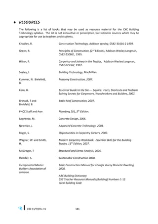 CSEC Industrial Technology Syllabuses (1).pdf | Education industry ...