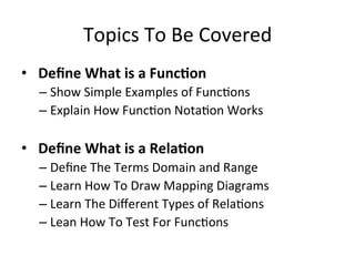CSEC Mathematics Review - Introduction To Functions & Relations | PDF