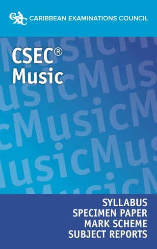CXC CSEC Syllabus for Music | PDF
