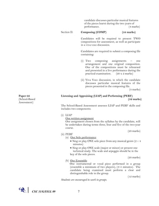 CXC CSEC Syllabus for Music | PDF