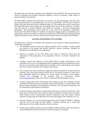 CXC CSEC Syllabus for Music | PDF