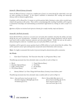 CXC CSEC Syllabus for Music | PDF