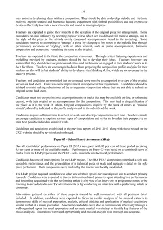 CXC CSEC Syllabus for Music | PDF
