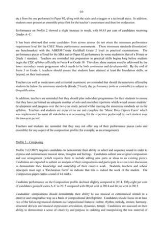 CXC CSEC Syllabus for Music | PDF