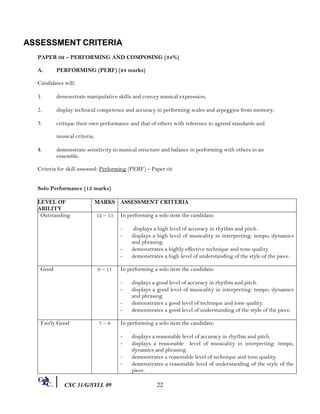 CXC CSEC Syllabus for Music | PDF