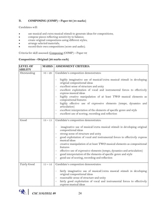 CXC CSEC Syllabus for Music | PDF