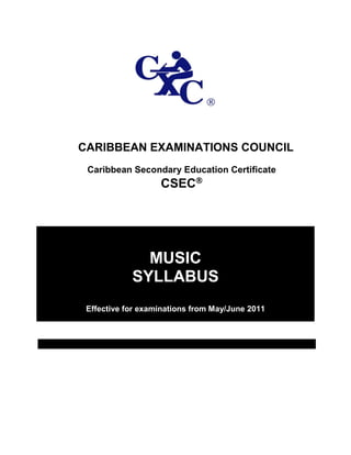 CXC CSEC Syllabus for Music | PDF
