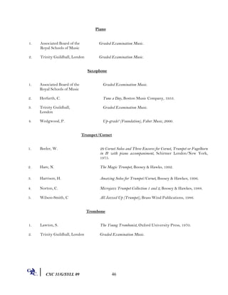 CXC CSEC Syllabus for Music | PDF