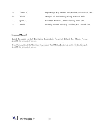 CXC CSEC Syllabus for Music | PDF