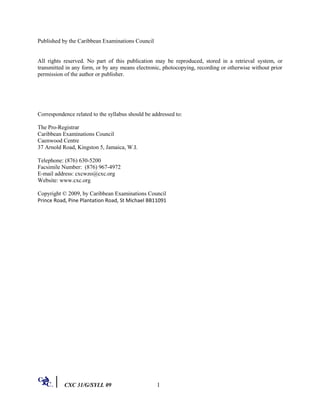 CXC CSEC Syllabus for Music | PDF