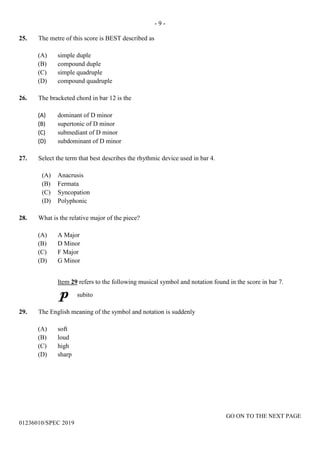 CXC CSEC Syllabus for Music | PDF