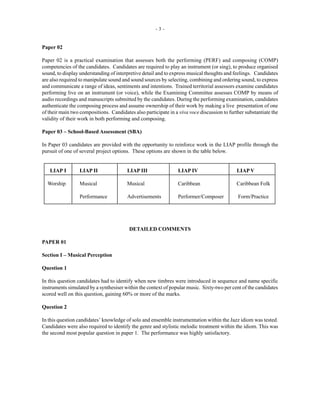 CXC CSEC Syllabus for Music | PDF