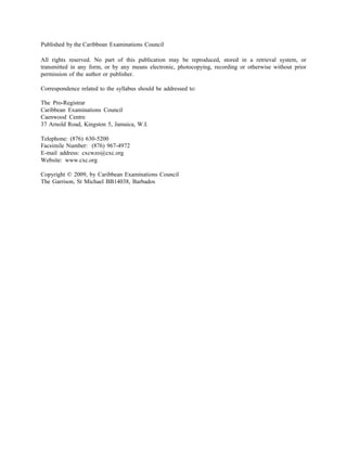 Csec music syllabus | PDF