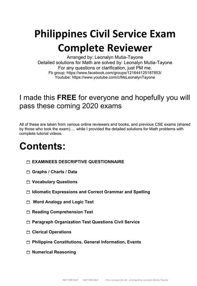 CSE Complete Reviewer 2020.pdf | Resume Writing and Advice | Job Search