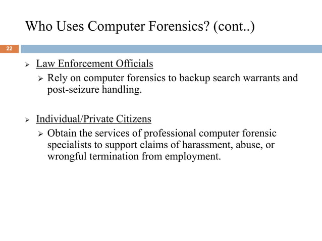Computer Forensics ppt | PPTX