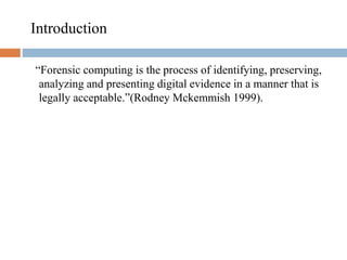 Computer Forensics ppt | PPTX