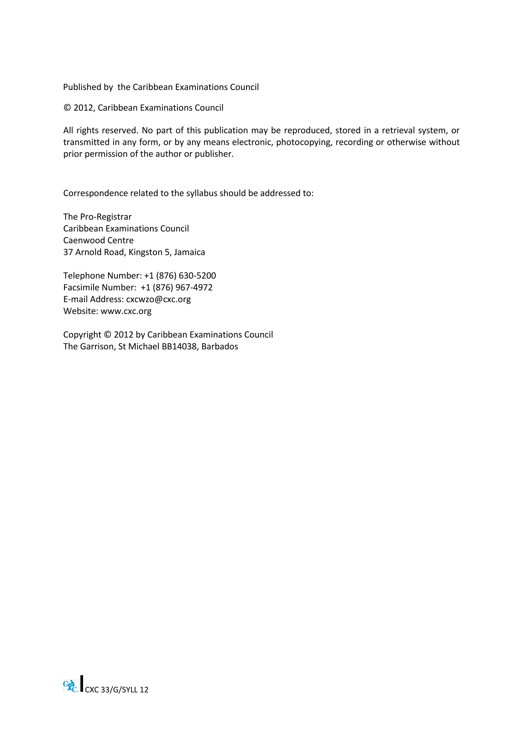 Csec physical education and sport syllabus | PDF