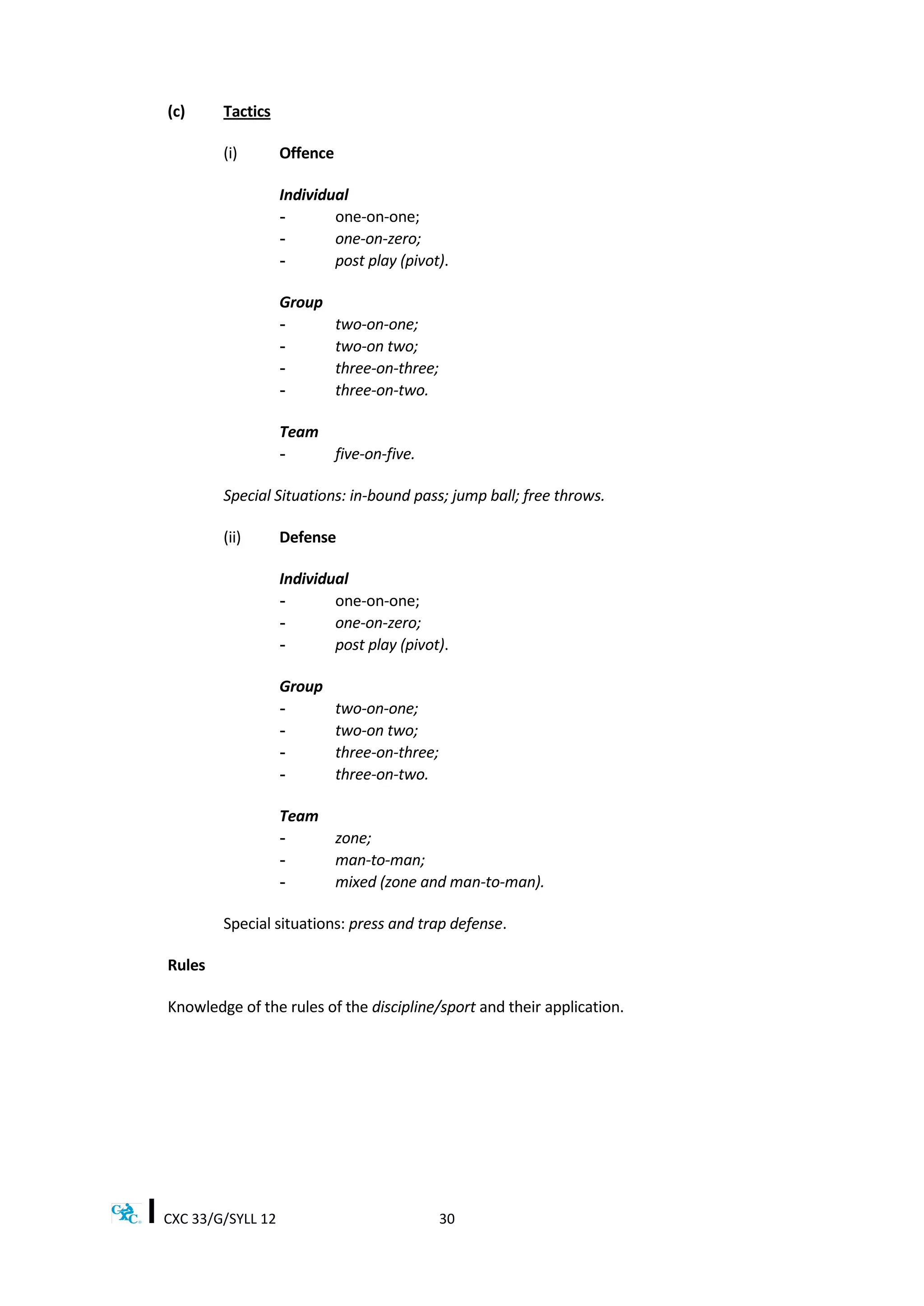 Csec physical education and sport syllabus | PDF