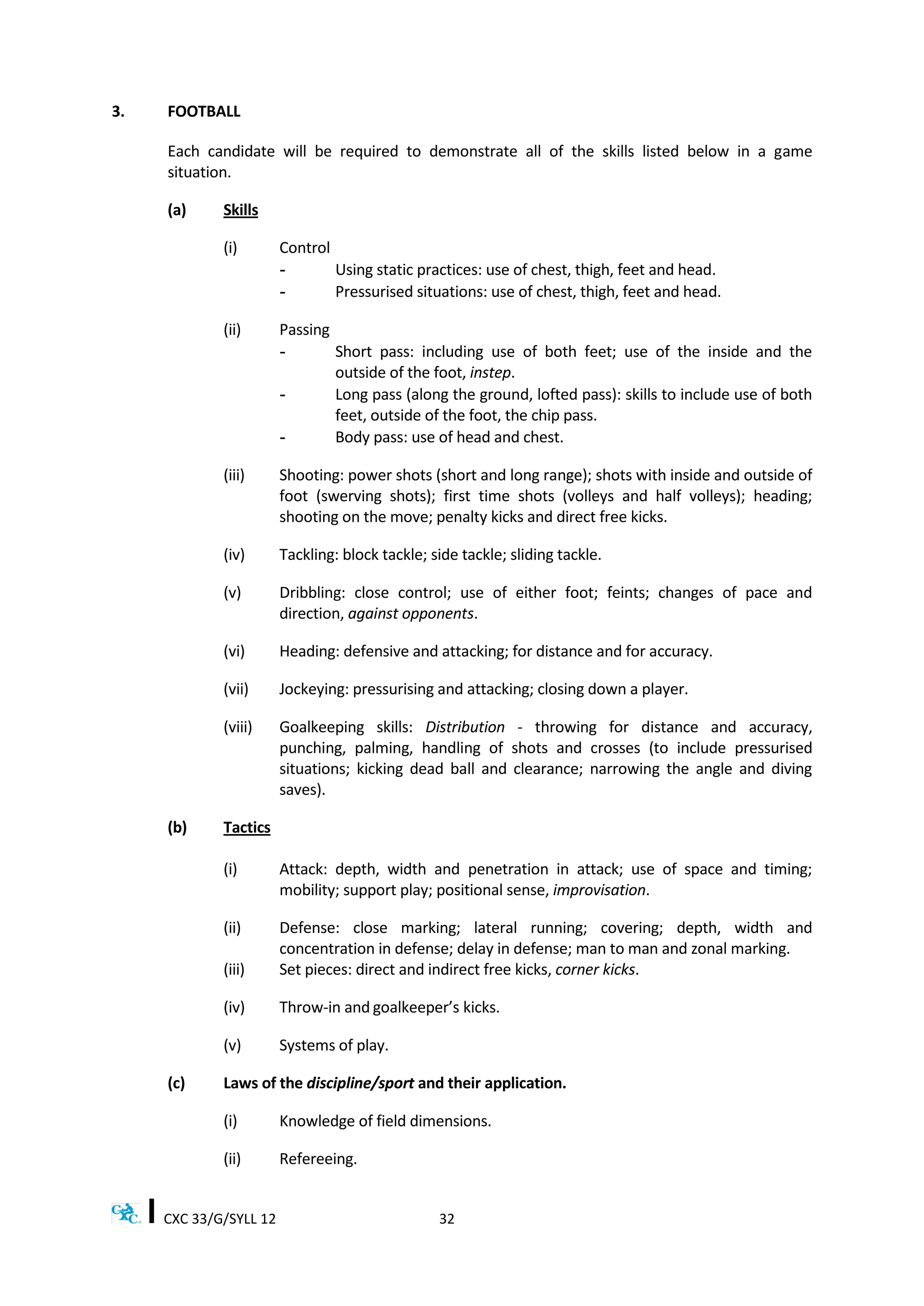 Csec physical education and sport syllabus | PDF