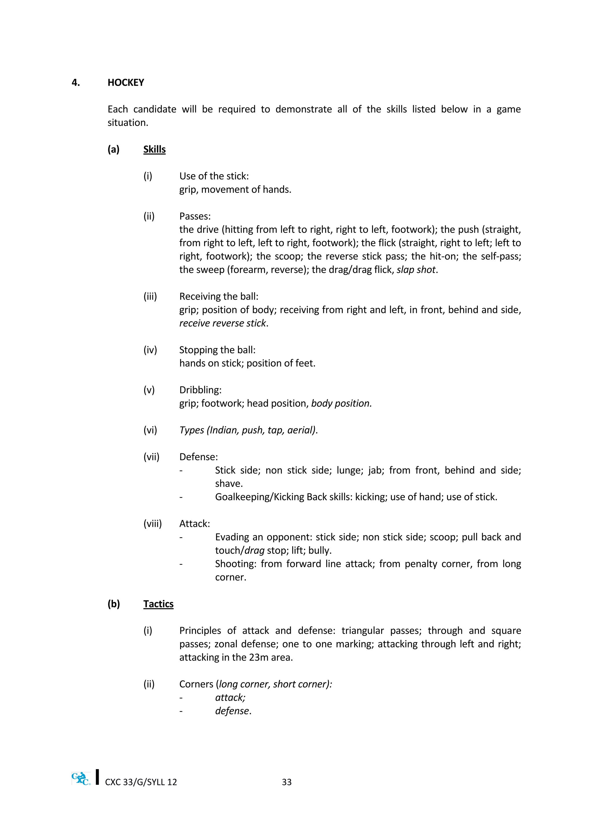 Csec physical education and sport syllabus | PDF