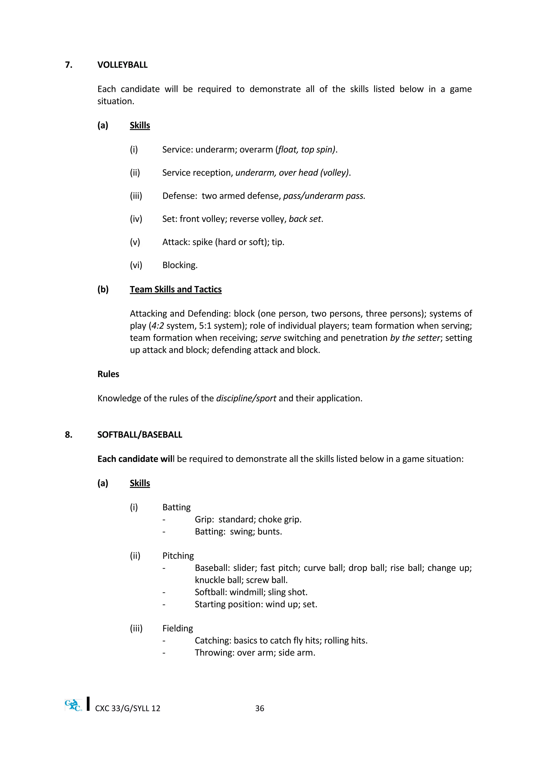 Csec physical education and sport syllabus | PDF