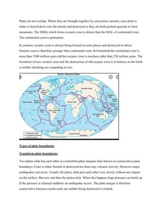 CSEC Geography- Internal Forces - Plate Tectonics and Earthquakes | PDF
