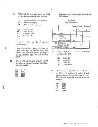 CSEC Principles of Accounts. Past paper Paper One2025 | PDF