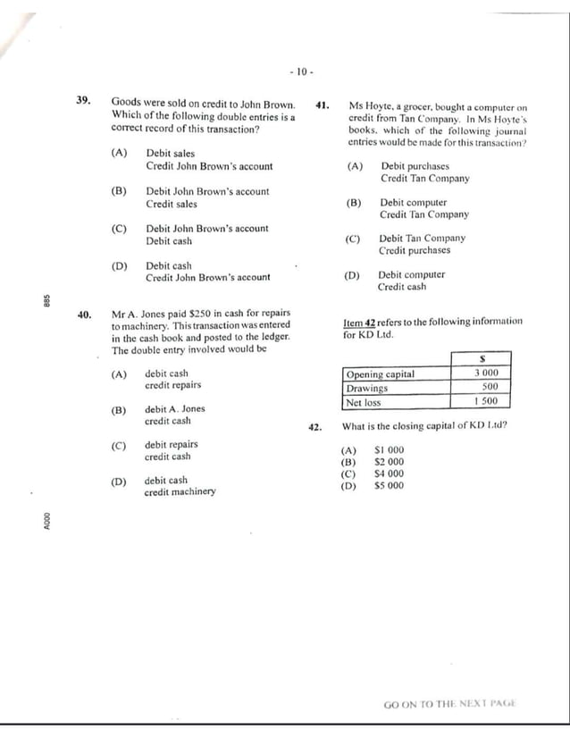 CSEC Principles of Accounts. Past paper Paper One2025 | PDF