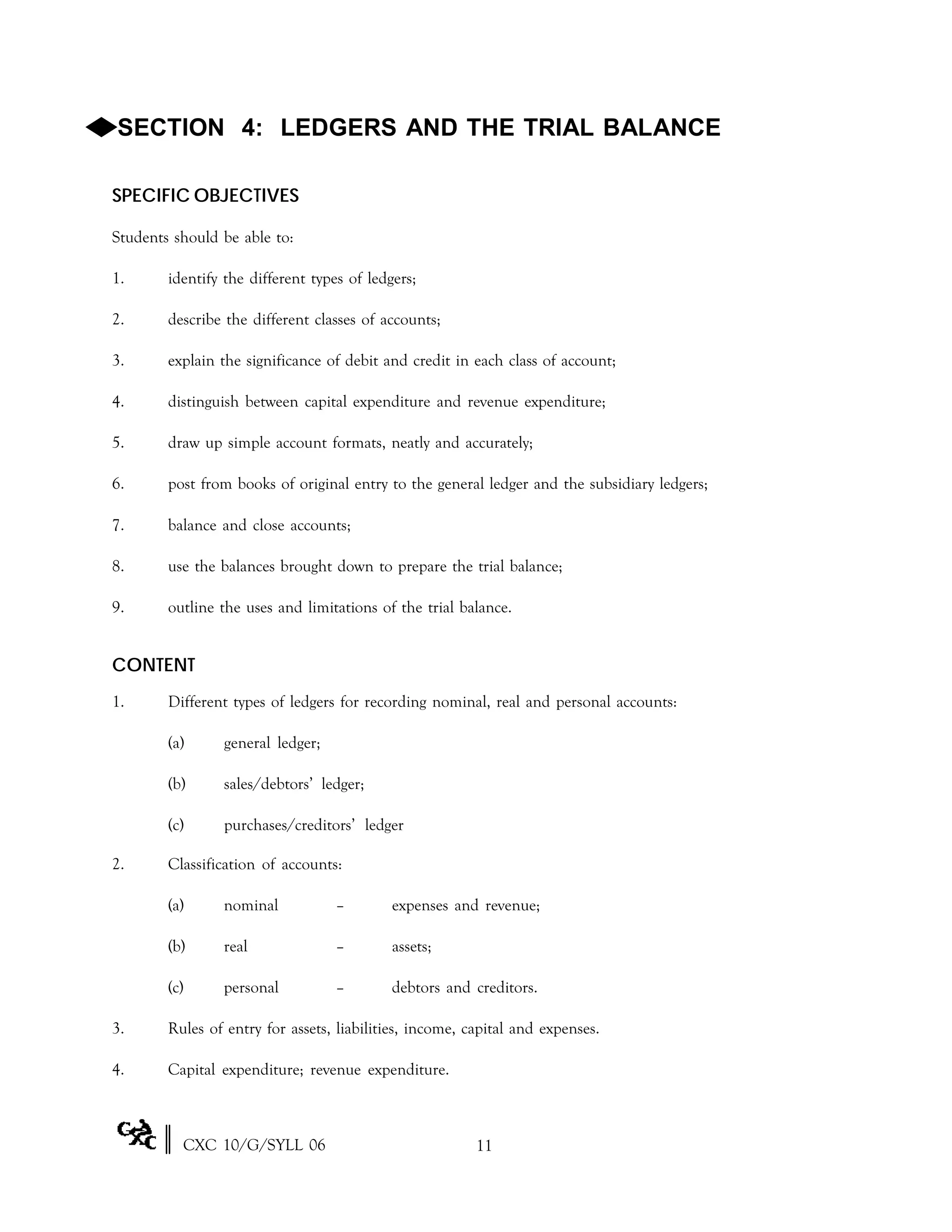Csec principles of accounts syllabus | PDF