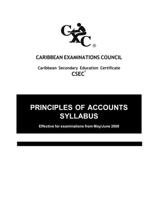Csec principles of accounts syllabus | PDF