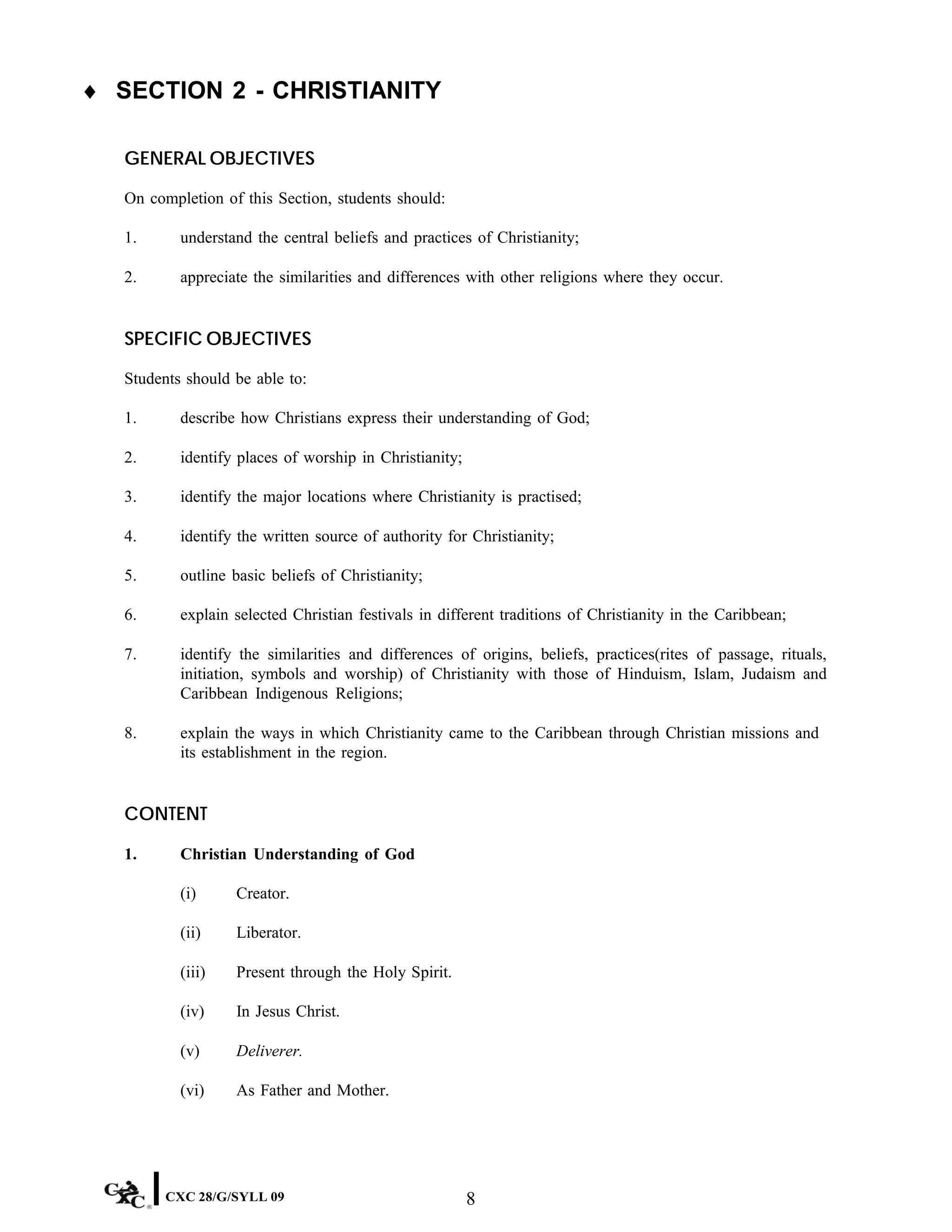 Csec religious education syllabus | PDF