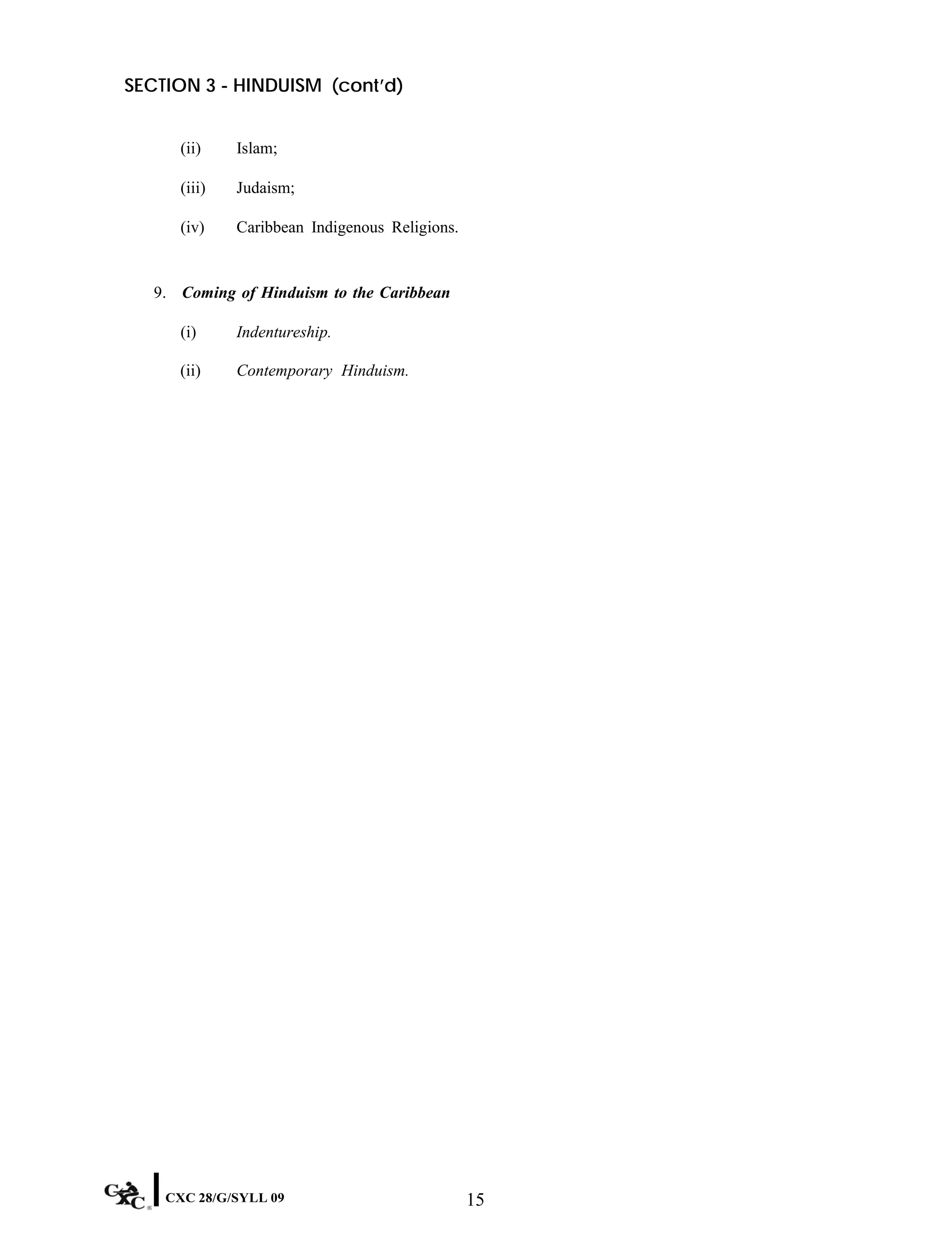 Csec religious education syllabus | PDF | Educational Assessment ...