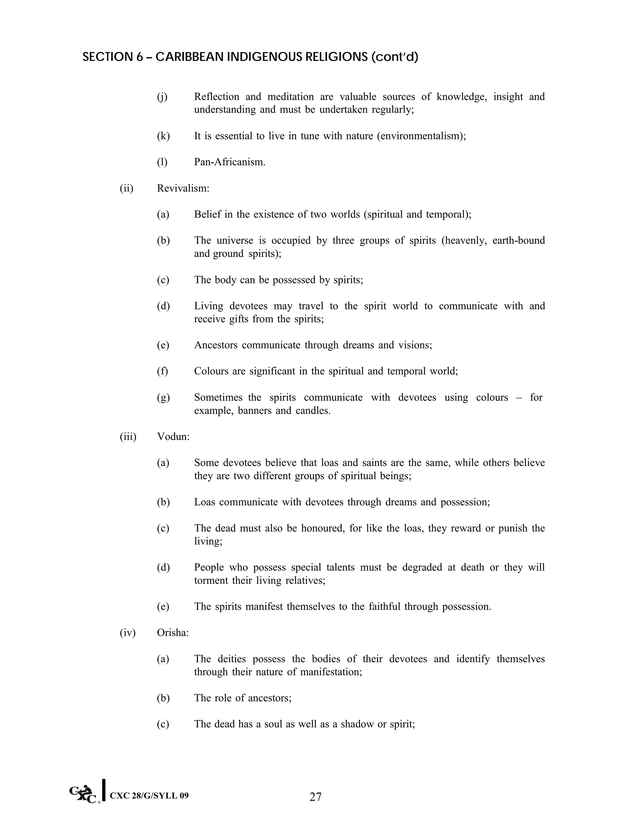 Csec religious education syllabus | PDF