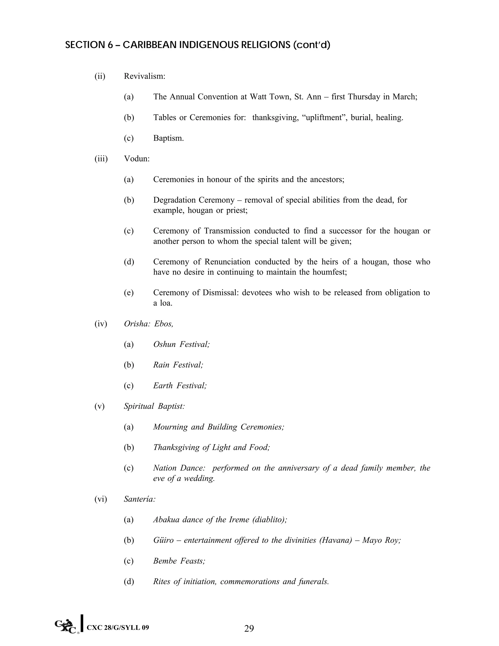 Csec religious education syllabus | PDF