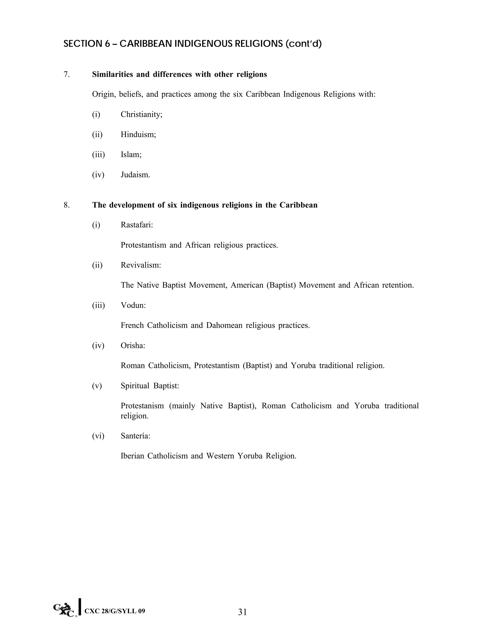 Csec religious education syllabus | PDF