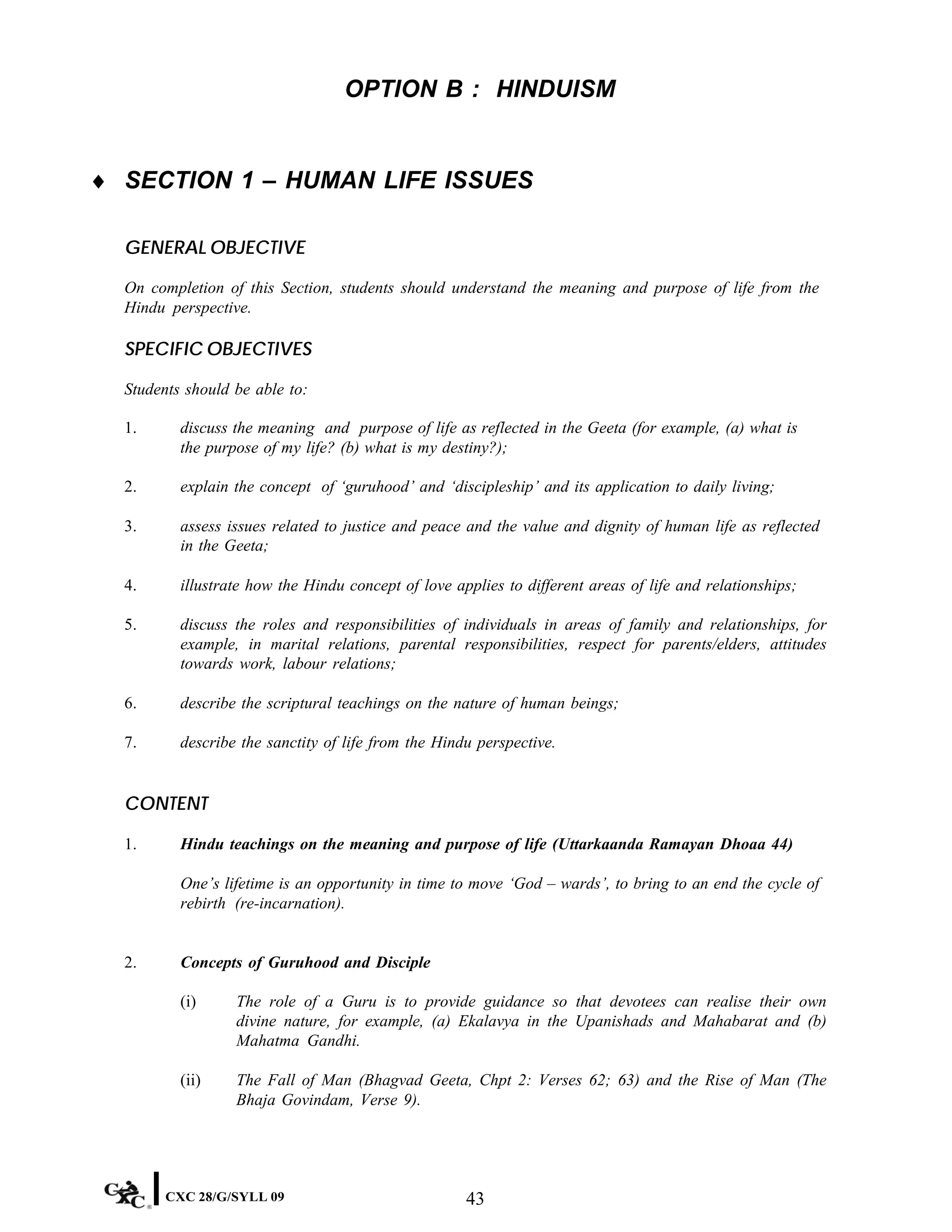 Csec religious education syllabus | PDF