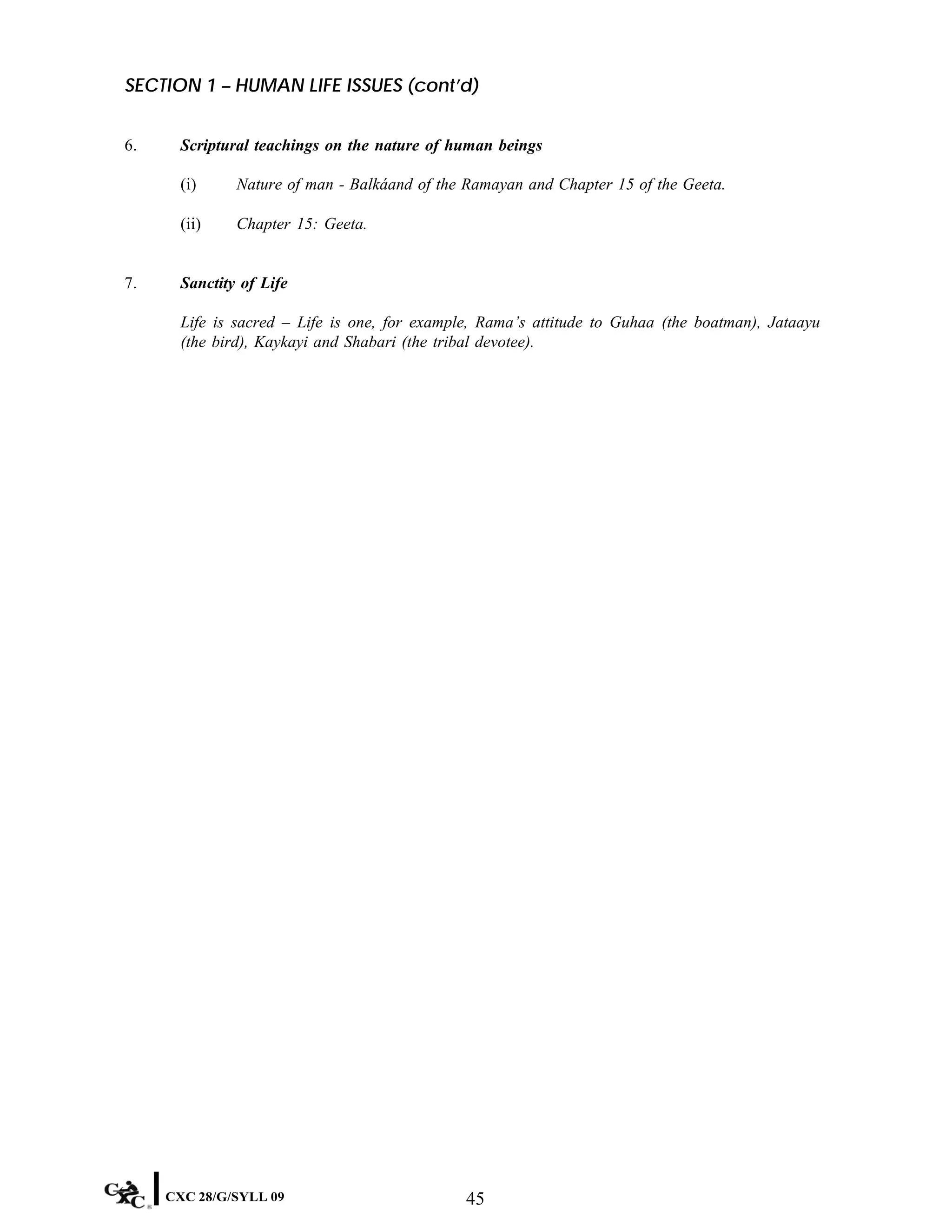 Csec religious education syllabus | PDF