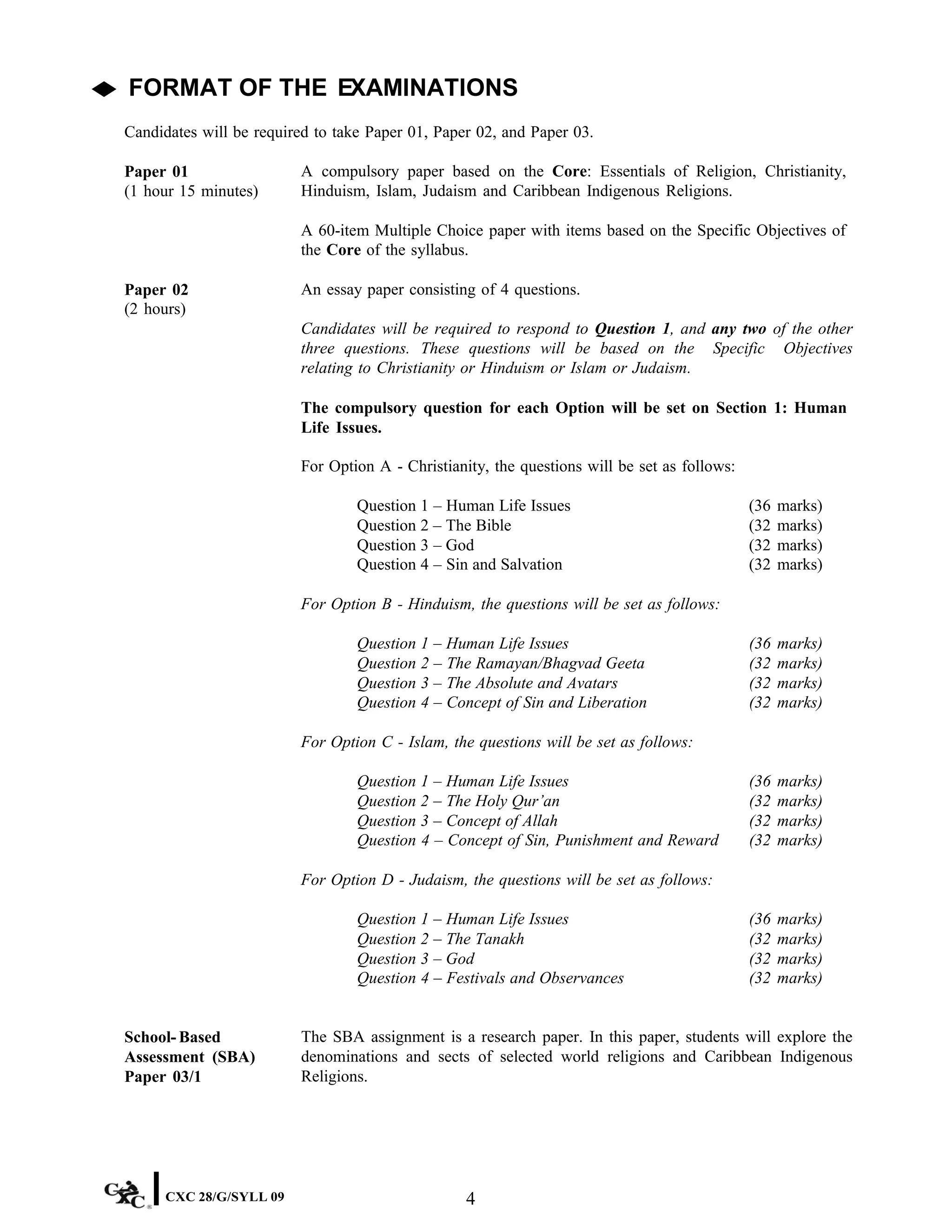 Csec religious education syllabus | PDF