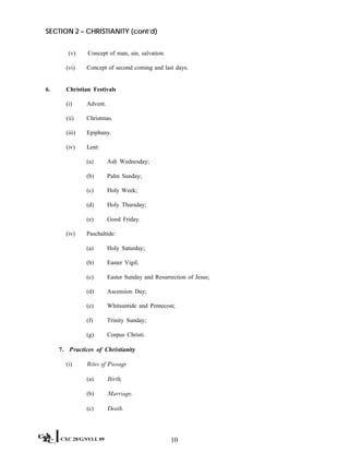 Csec religious education syllabus | PDF