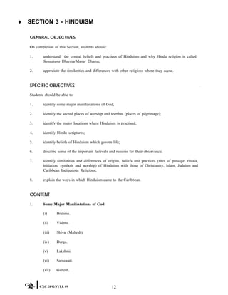 Csec religious education syllabus | PDF