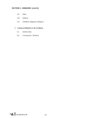 Csec religious education syllabus | PDF